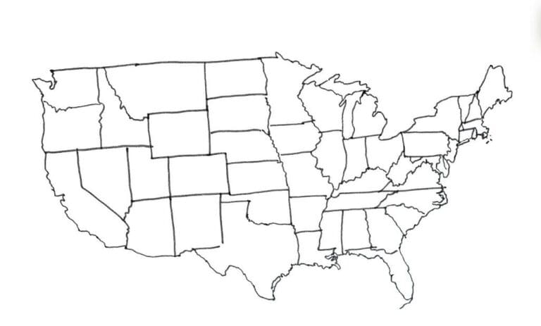 How to Draw the United States (map) Step by Step