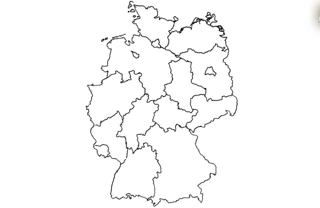 How to draw Germany (map) Step by Step
