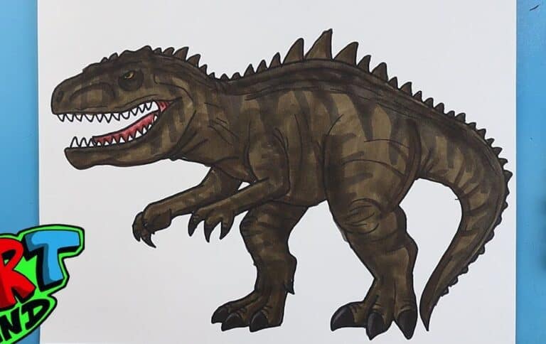 How to draw a Giganotosaurus Step by Step