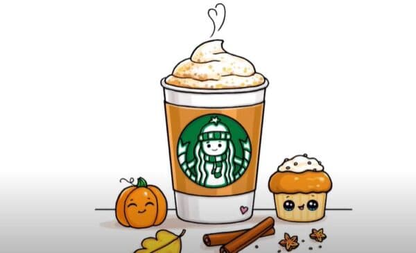 How to Draw a Latte Step by Step