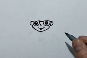 How to Draw a Nerd Step by Step