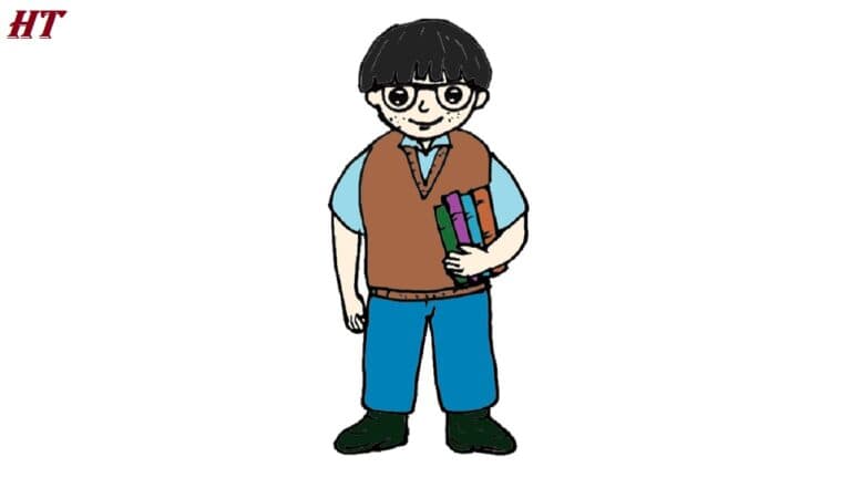 How to Draw a Nerd Step by Step