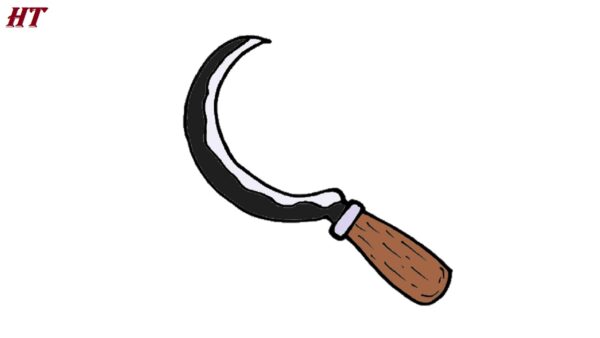How to Draw a Sickle step by step