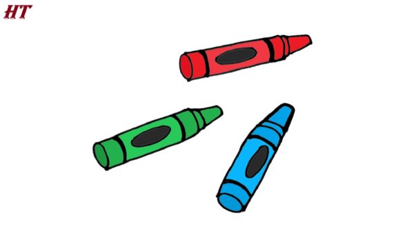 How to Draw Crayons step by step