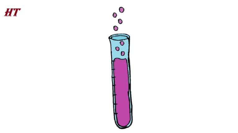 How to draw a Test Tube Step by Step