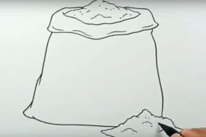 How to Draw Flour step by step