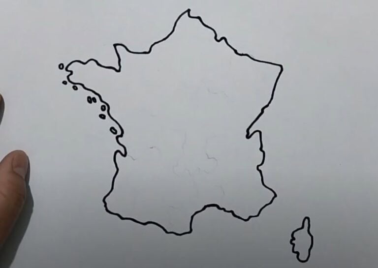 How to draw france map step by step