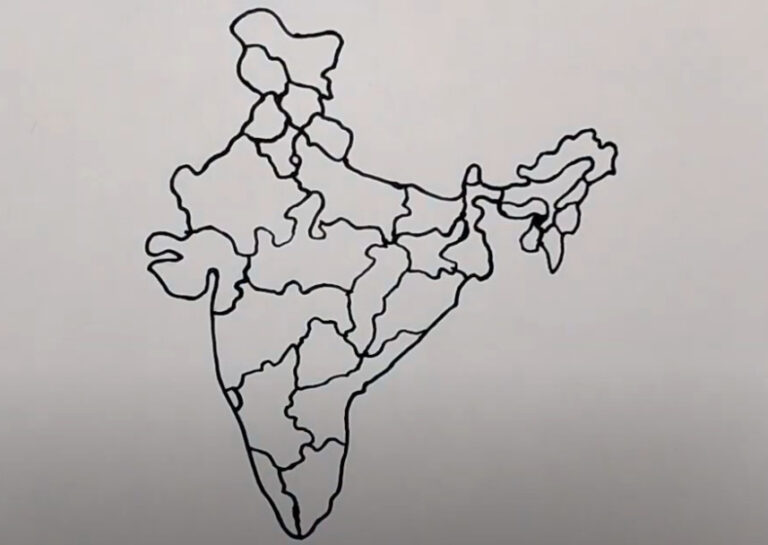 How to draw India map Step by Step