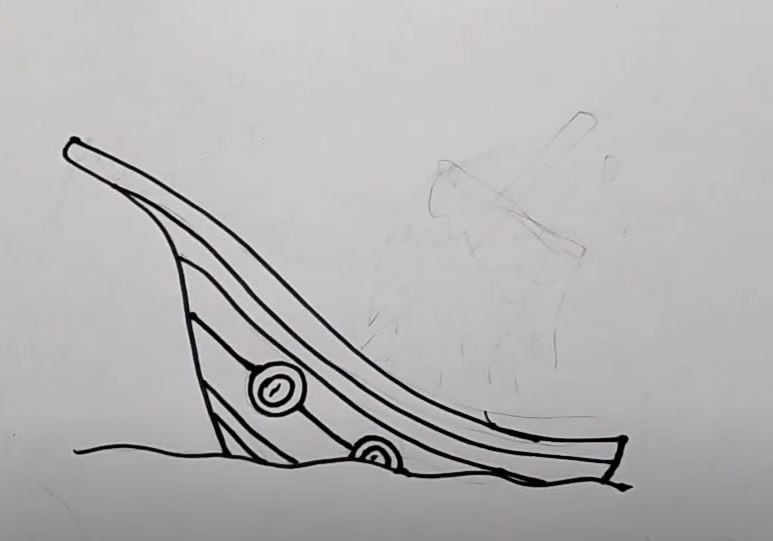 How to Draw a Shipwreck Step by Step