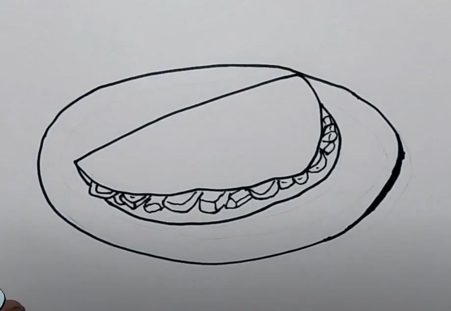 How to Draw an Omelet Step by Step