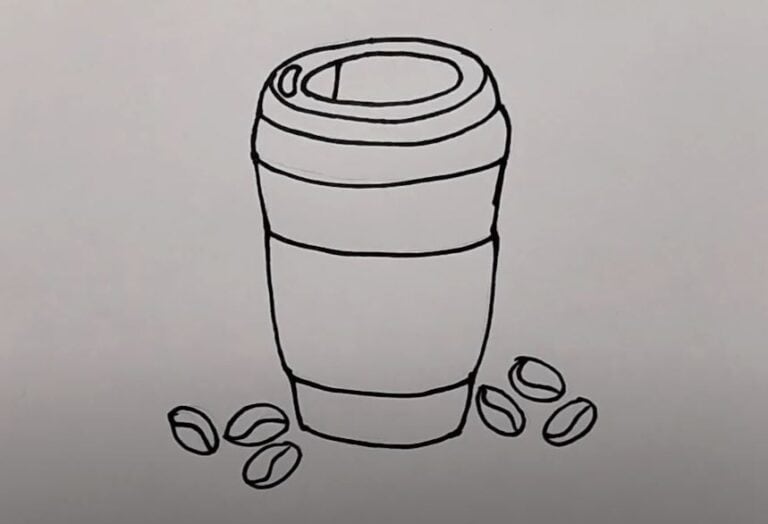 How to Draw Coffee Step by Step