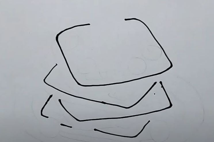 How to Draw Waffles Step by Step