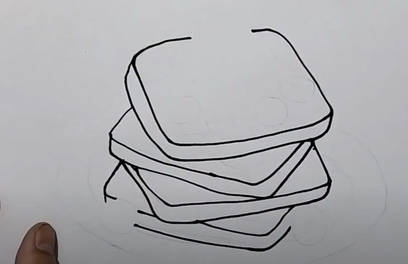 How to Draw Waffles Step by Step