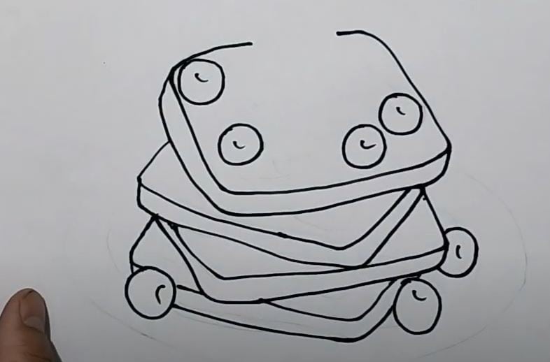 How to Draw Waffles Step by Step
