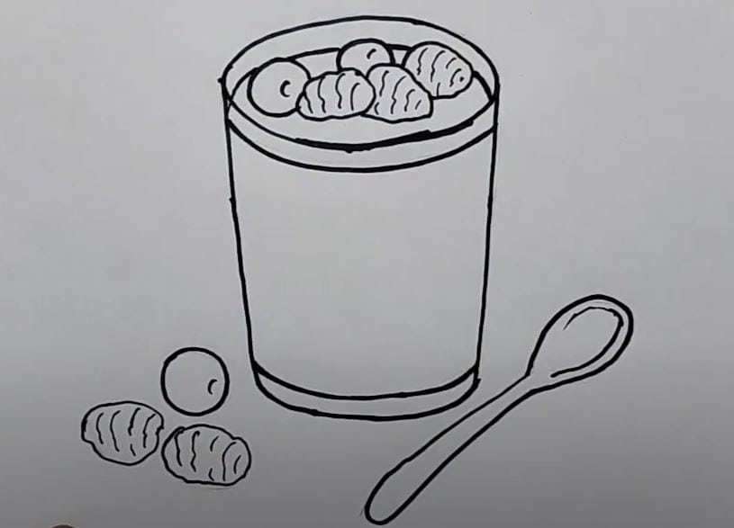 How to Draw Yogurt 6 - HTDraw.com