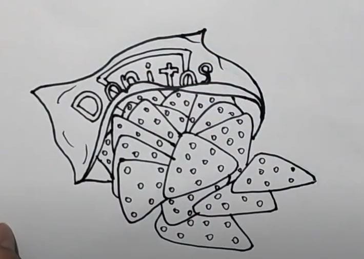 How to Draw Doritos Step by Step