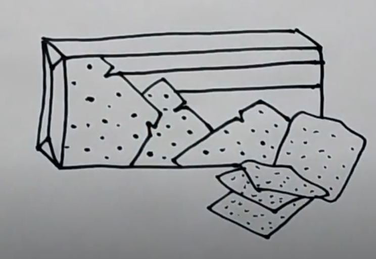 How to Draw Crackers Step by Step