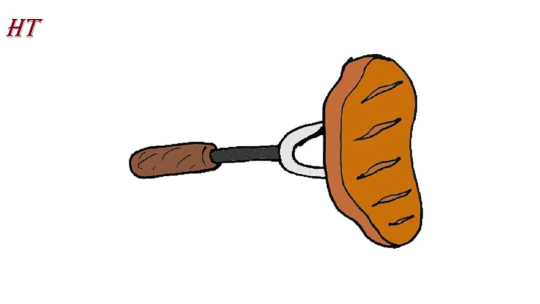 How to Draw Meat Step by Step