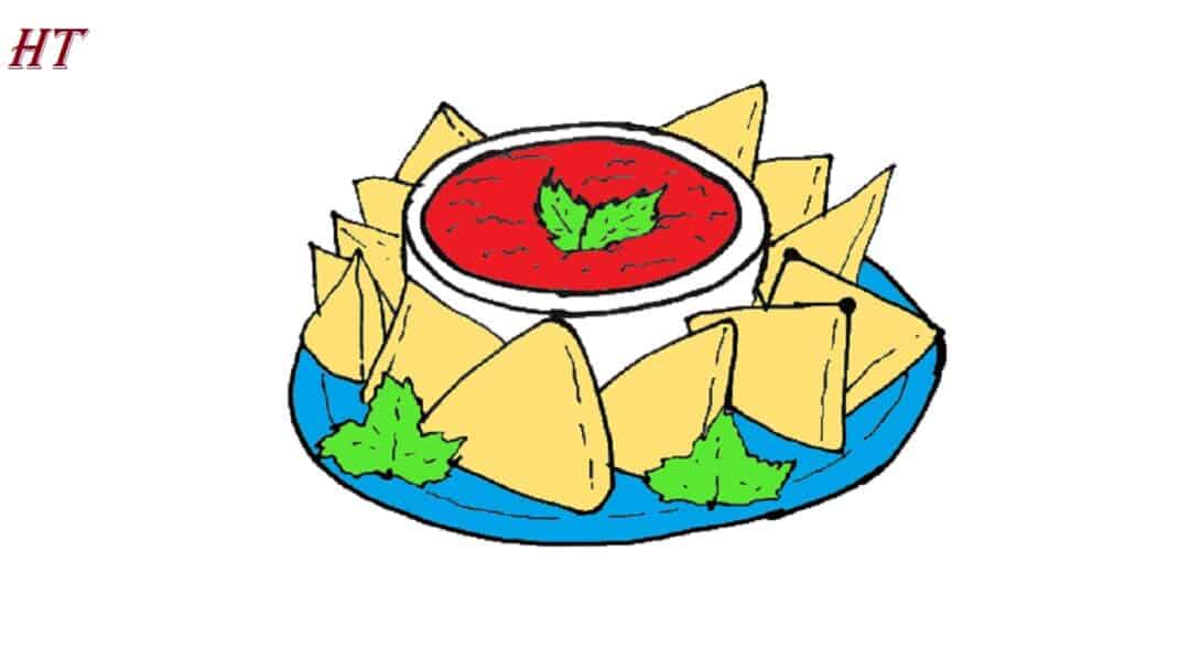 How to Draw Nachos Step by Step