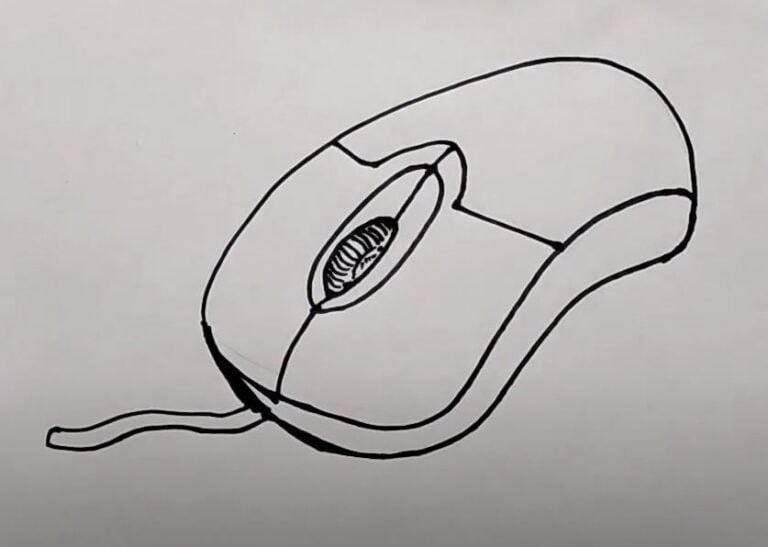 Computer mouse Drawing Step by Step