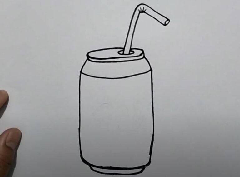 How to Draw a Soda Can step by step