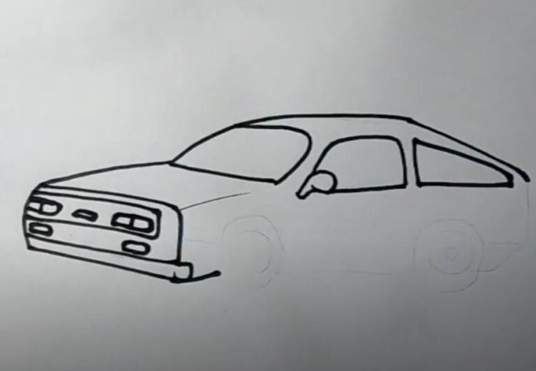 How to Draw a DeLorean step by step