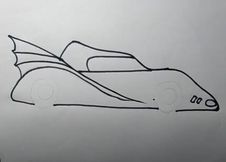 How to Draw a Batmobile step by step