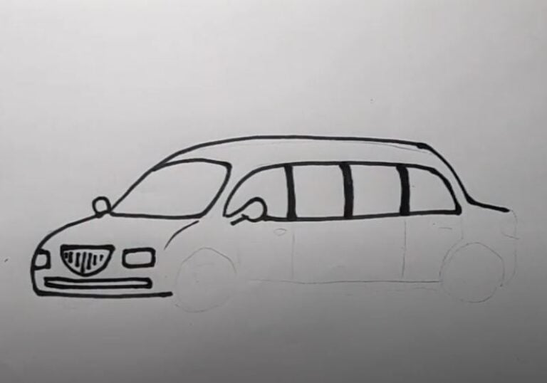 How to Draw a Limousine Car step by step