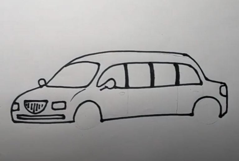 How to Draw a Limousine Car step by step