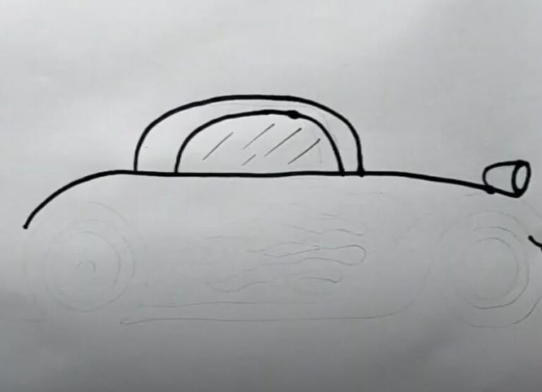 How to draw a Hot Rod Car