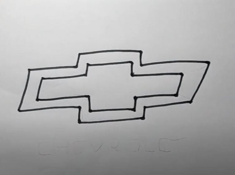 How to Draw Chevy Logo step by step