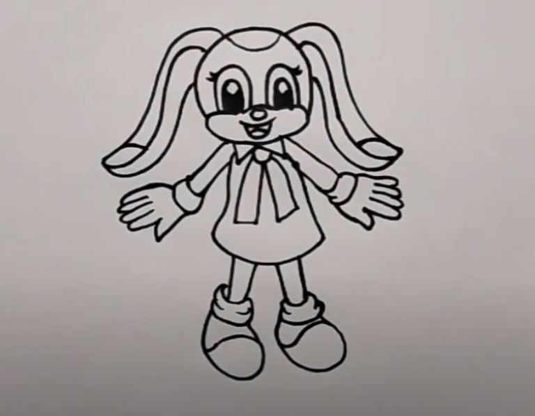 How to Draw Cream The Rabbit step 6 - HTDraw.com