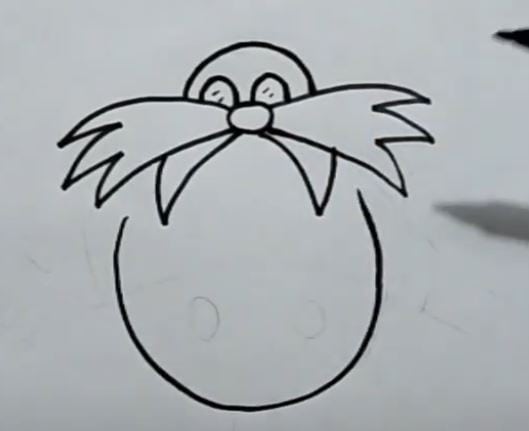 How to Draw Doctor Eggman step 3 - HTDraw.com