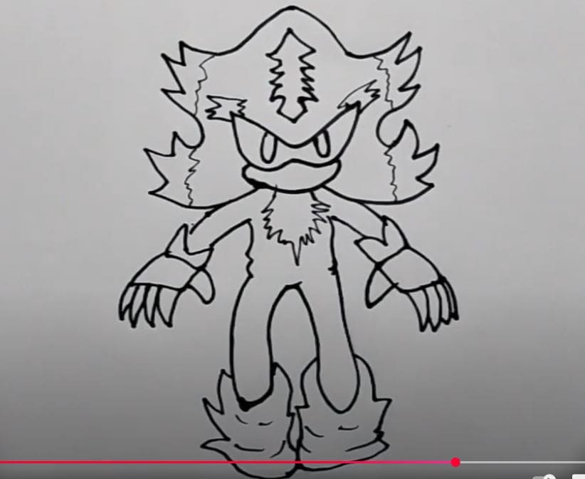 How to Draw Mephiles The Dark step 7 - HTDraw.com