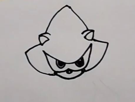 How to Draw Metal Sonic step 3 - HTDraw.com