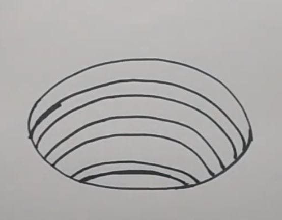 How To Draw A 3D Hole Step by Step