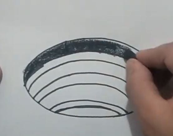 How To Draw A 3D Hole Step by Step