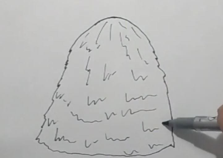 How to draw a Haystack step by step